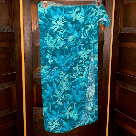 Jantzen | Swim | Jantzen Aqua Blue Floral Swim Beach Wrap Sarong New ...